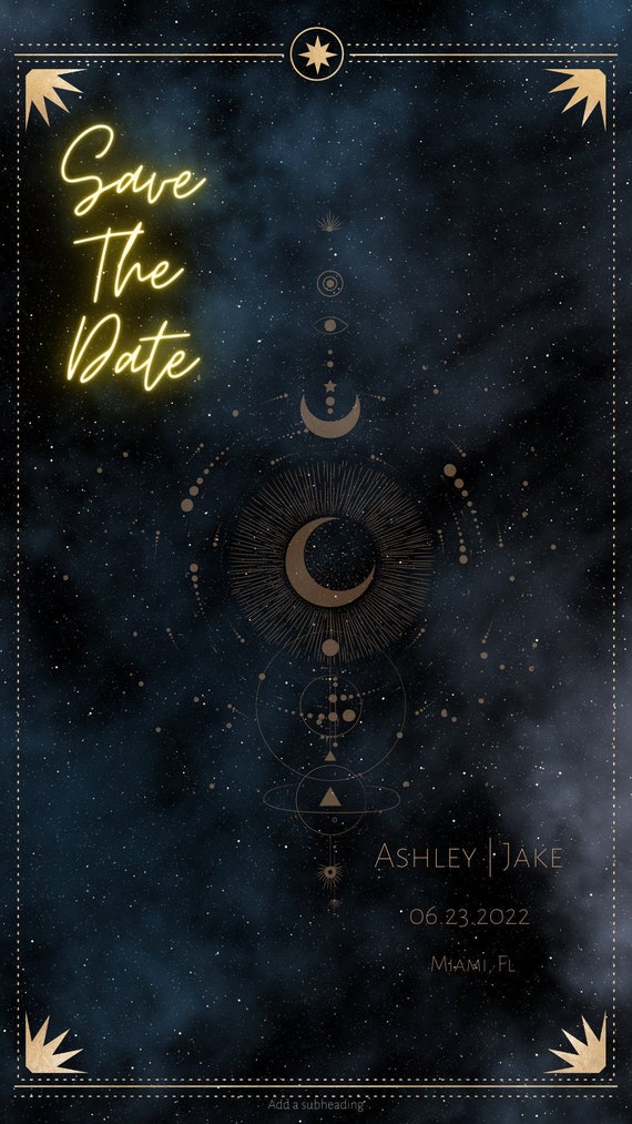 Celestial Save the Date | Etsy