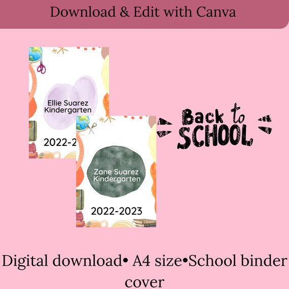 School Binder Covers-homeschool Binder-printable - Etsy