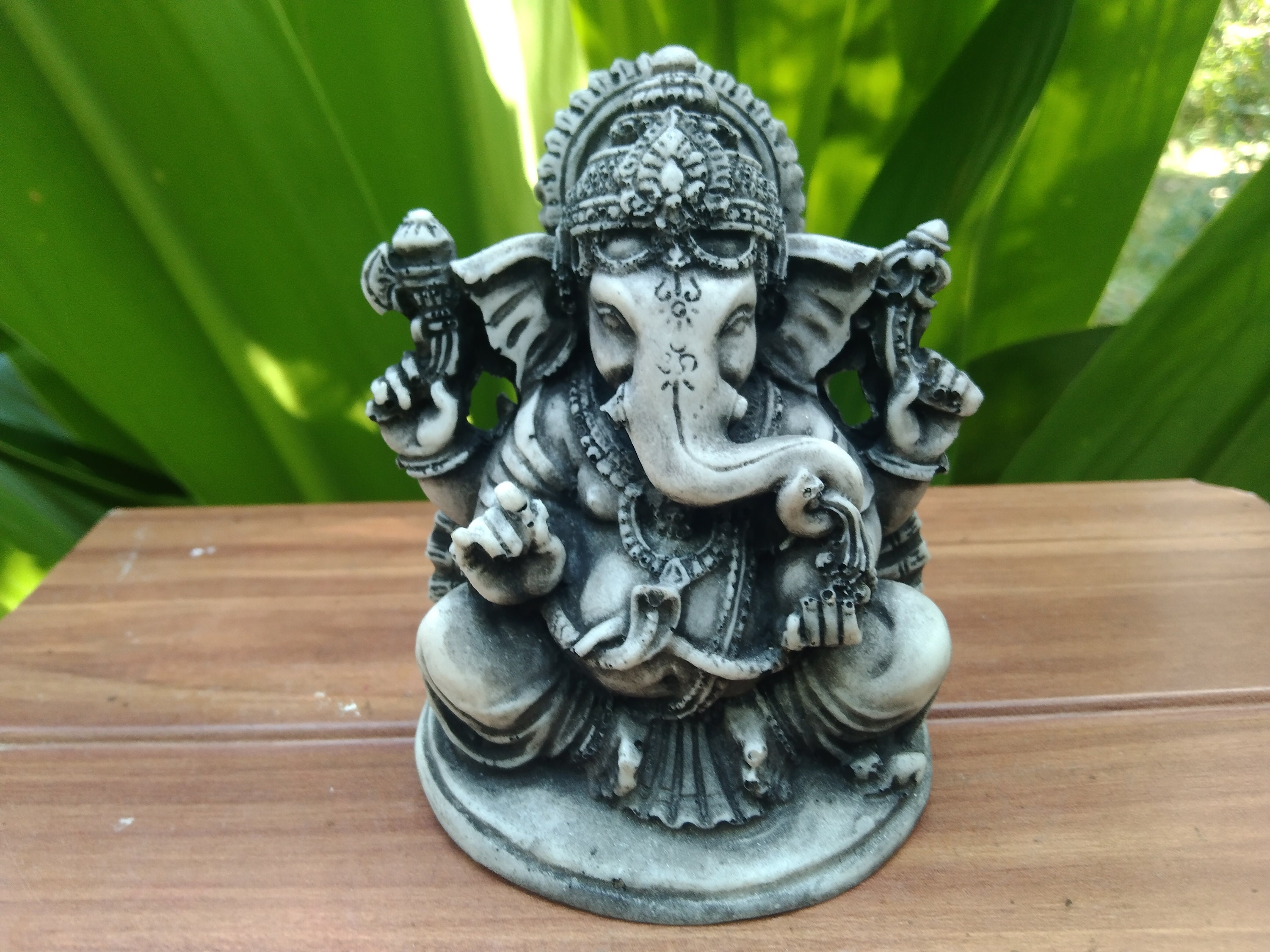 Lord Ganesh Stone Black Color Statue Ganapathi Sculpture for Gift ...