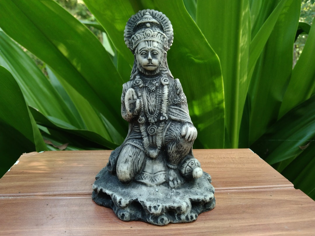 Large Lord Hanuman Stone Figure Monkey King God Statue Gift for Lover ...
