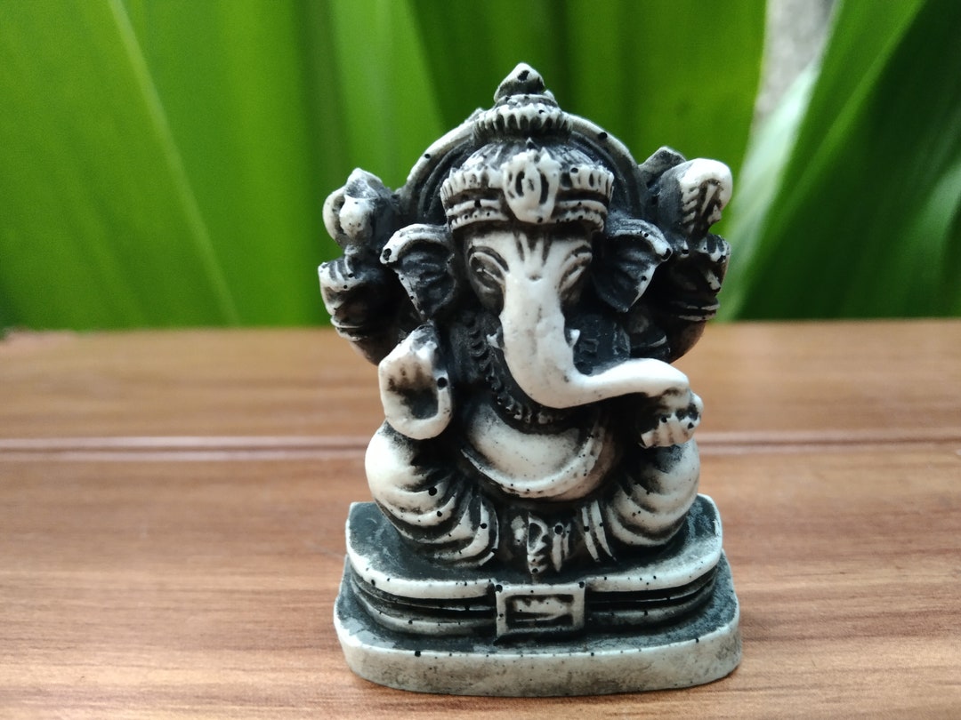 Small Cute Lord Ganesh Stone Statue for Gift Ganapathi Figure Home Deco ...