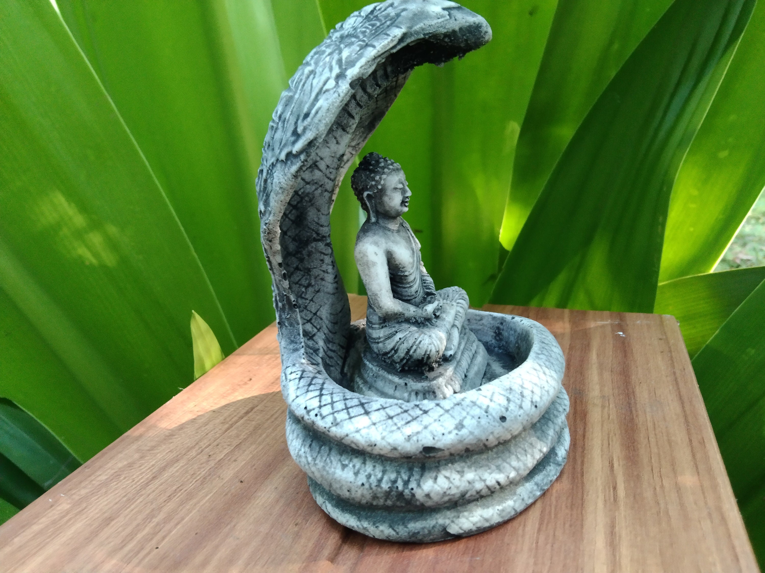 Lord Buddha Stone Statue With King of Snake Muchalinda Nagas Monk ...