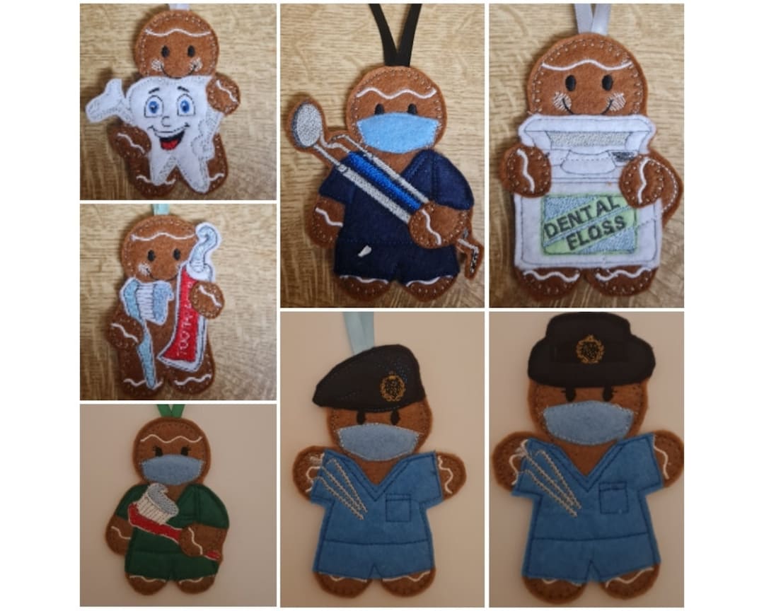 Dental Gingerbread Man Decorations, Dentist Gifts, Dental Nurse Gifts ...