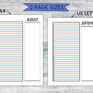 Rainbow Perpetual Monthly Calendar Planner, 1 Line per Day, Gratitude ...