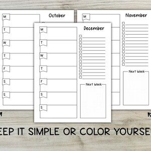 Rainbow Weekly Planner Printable PDF Letter Size - Etsy