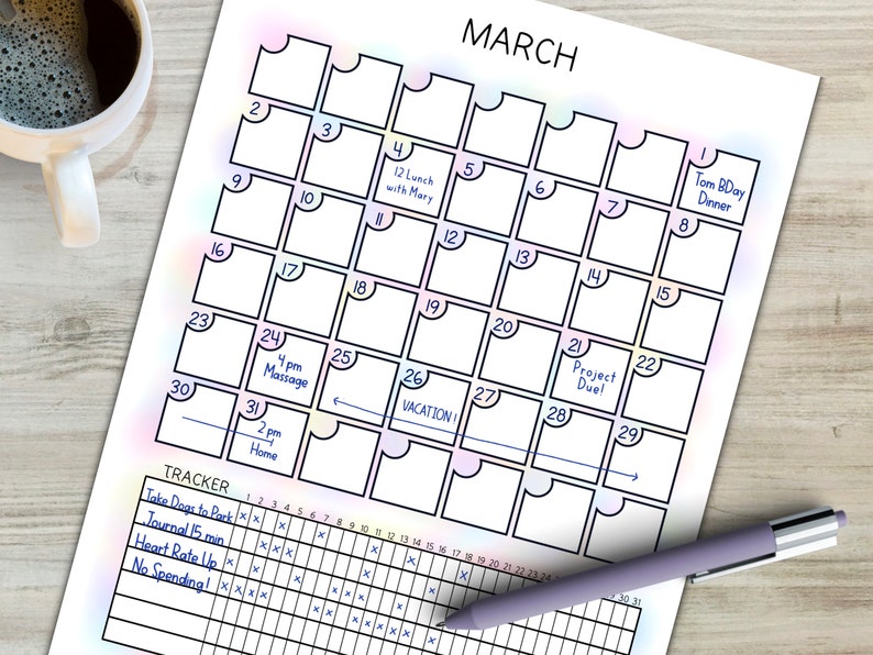 Northern Lights Monthly Planner Calendar Bullet Journal, Opaline Pastel ...