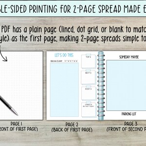 To Do List, Parking Lot Planner, Brain Dump, 2-page Printable PDF ...