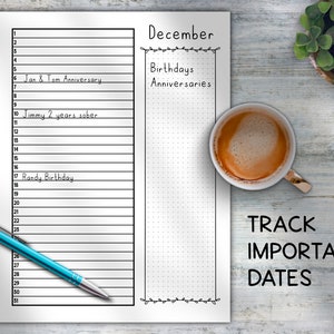 Rainbow Perpetual Monthly Calendar Planner, 1 Line per Day, Gratitude ...