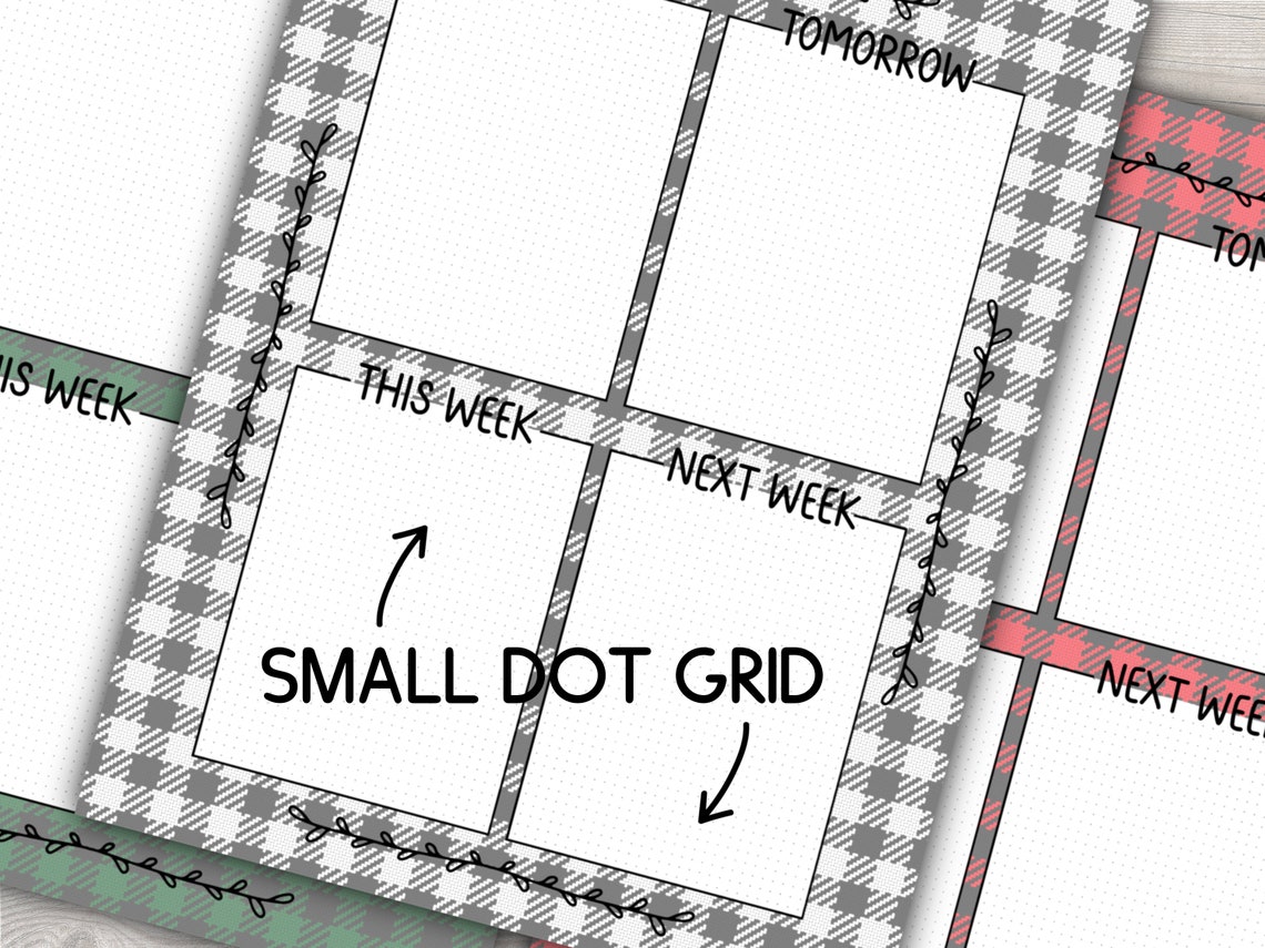 Buffalo Check Plaid to Do List Organizer: Today, Week (printable PDF ...