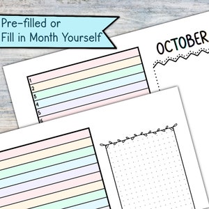 Rainbow Perpetual Monthly Calendar Planner, 1 Line per Day, Gratitude ...