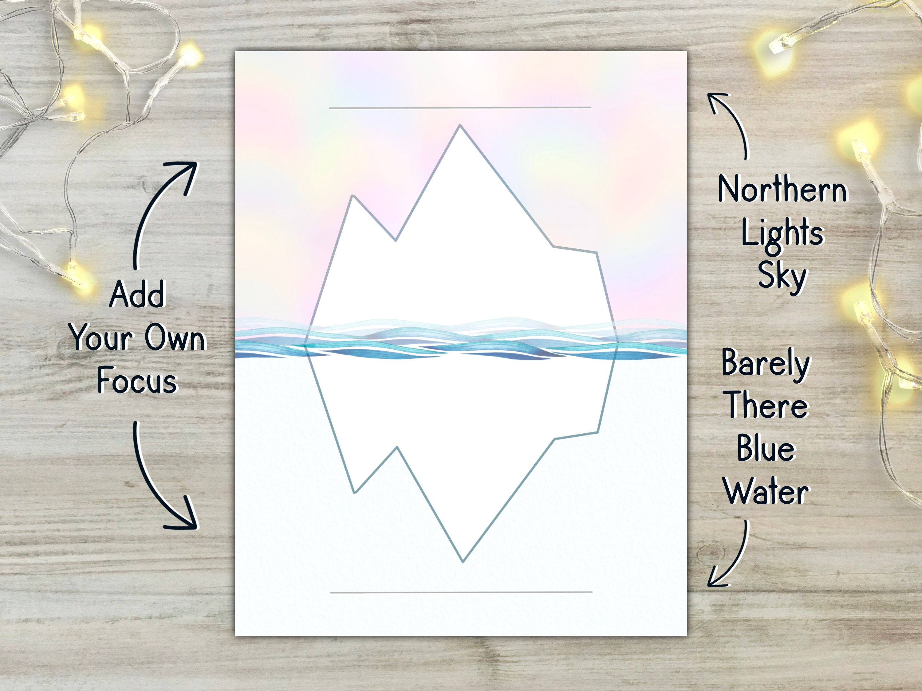 Northern Lights Iceberg Art Therapy Journaling Activity - Etsy