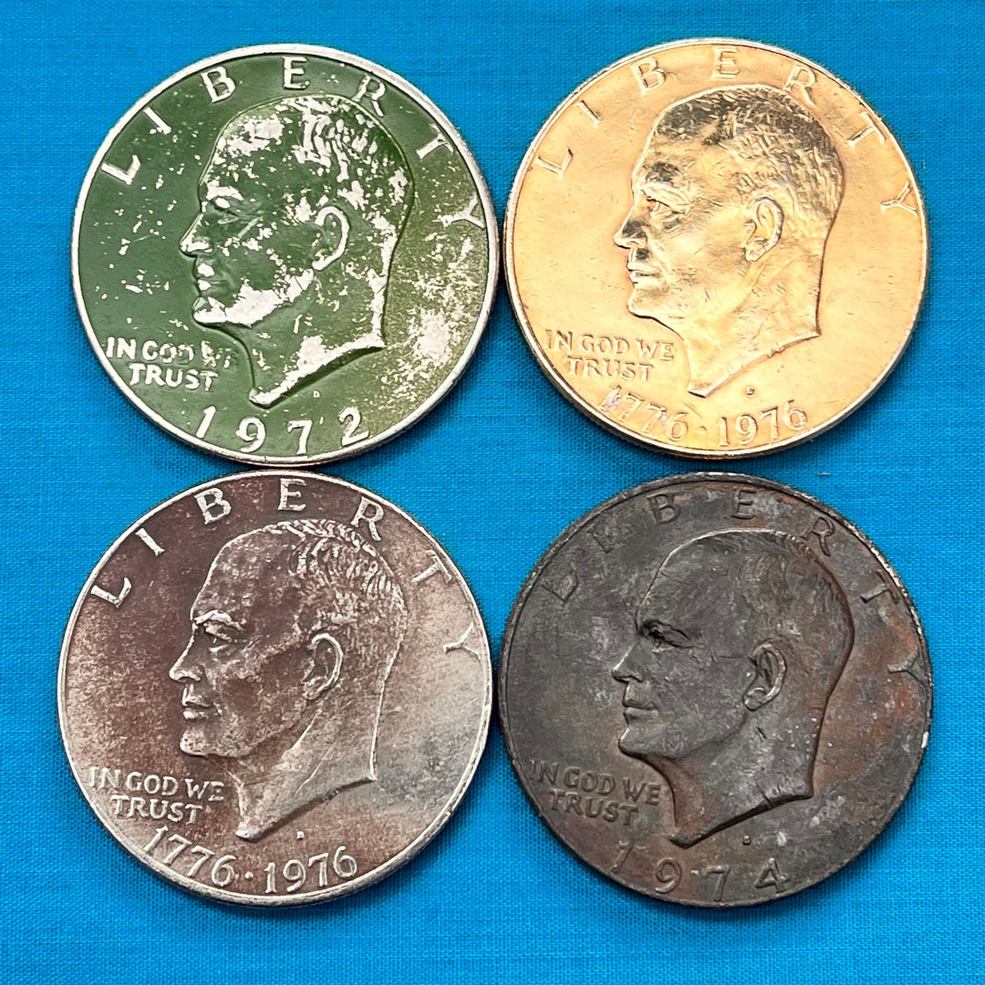 Uniquely Toned/damaged CULL Lots (4) of Eisenhower "ike" Large U.S ...