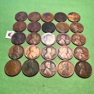 Lots of 25 Old, One-of-a-kind, Toned Wheat Pennies - Etsy