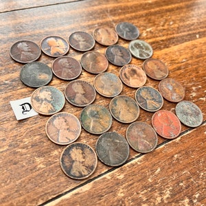 Lots of 25 Old, One-of-a-kind, Toned Wheat Pennies - Etsy