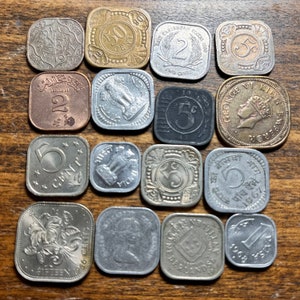 RARE Square World Coins—5 or 10 Unique Piece Sets! - Etsy