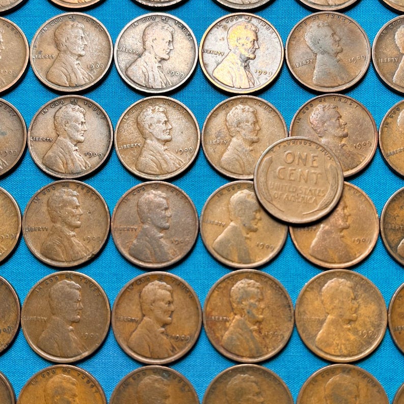 RARE 1909 Lincoln Wheat Penny—first Year Issue/circulated Grade/choose ...