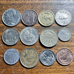 20 Unique ANIMAL Coins in Drawstring Pouch (ideal Gift Idea or Starter ...