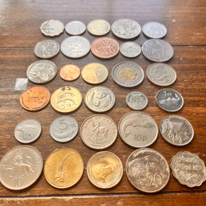 30 Unique Animal-themed Coins in a Pouchchoose Your Set A, B, C, or ...