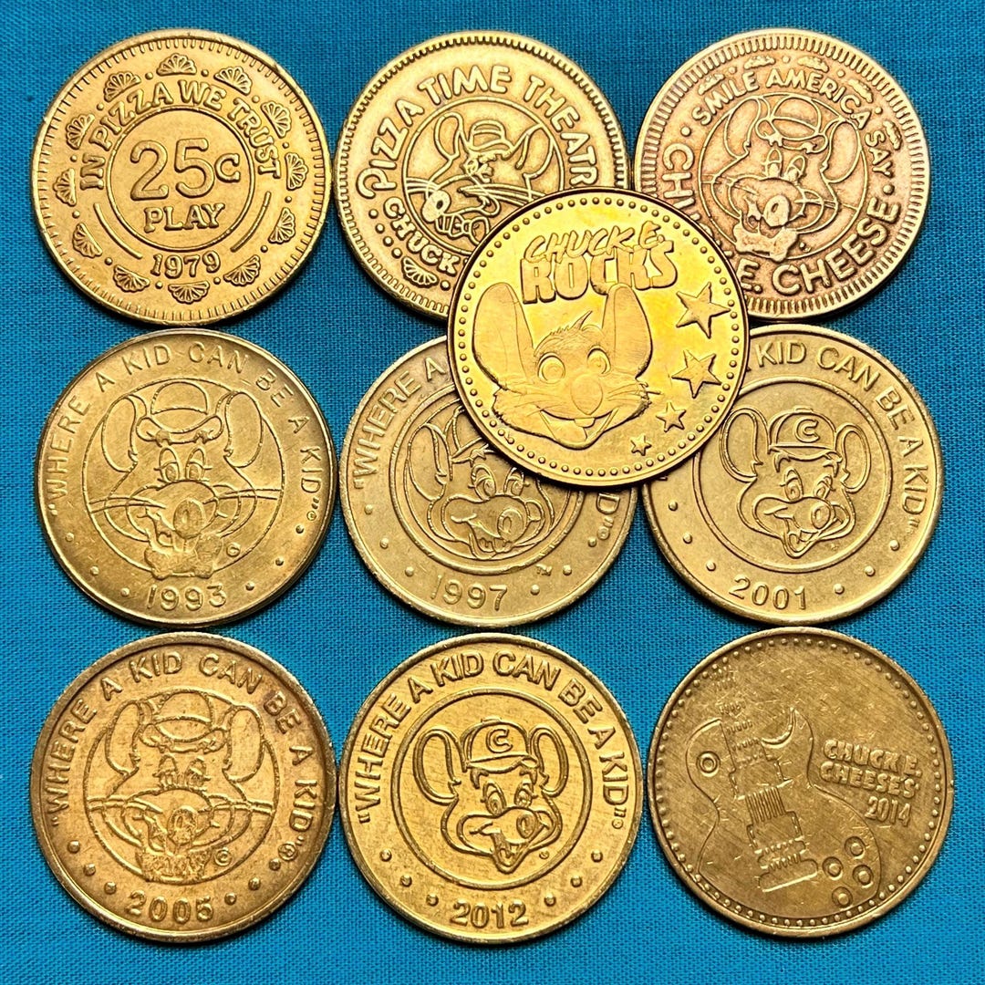CHOOSE Your Year: Chuck-e-cheese Vintage Arcade Tokens—one per Order ...