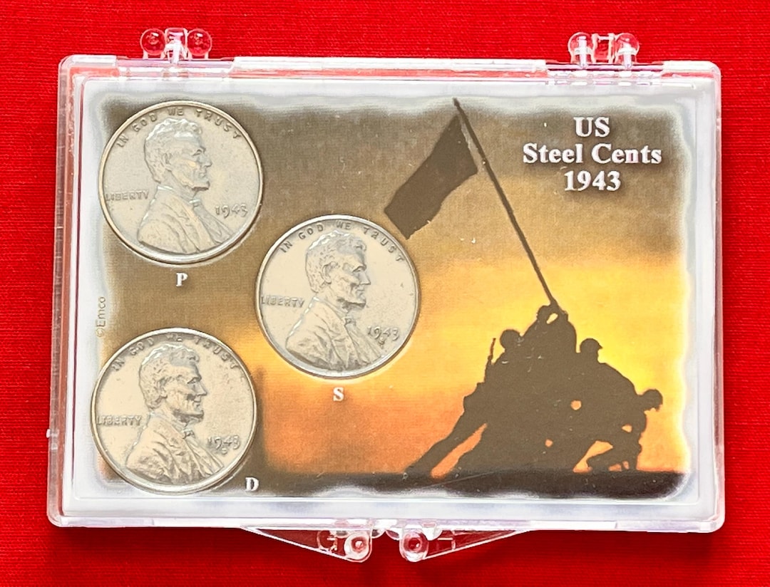 1943 "wwii" Steel Penny Complete Set(s) (P/D/S) in Iwo Jima ...