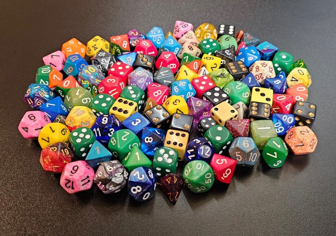 Choose Your Fun Set of 12 Colorful, Polyhedral Game Dice—limited ...