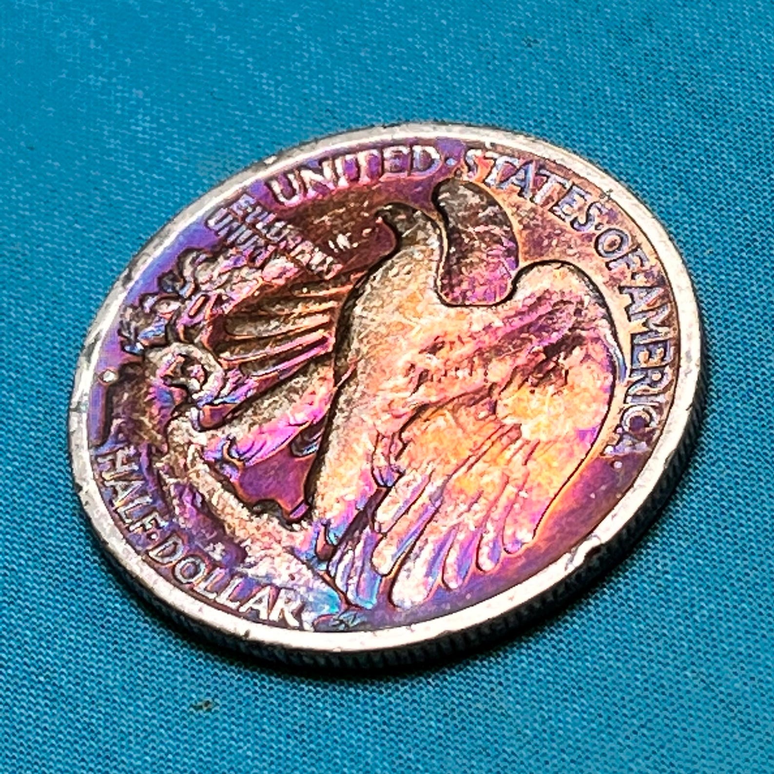 Inherited GORGEOUS One-of-a-kind NATURALLY Toned U.S. Walking Liberty ...