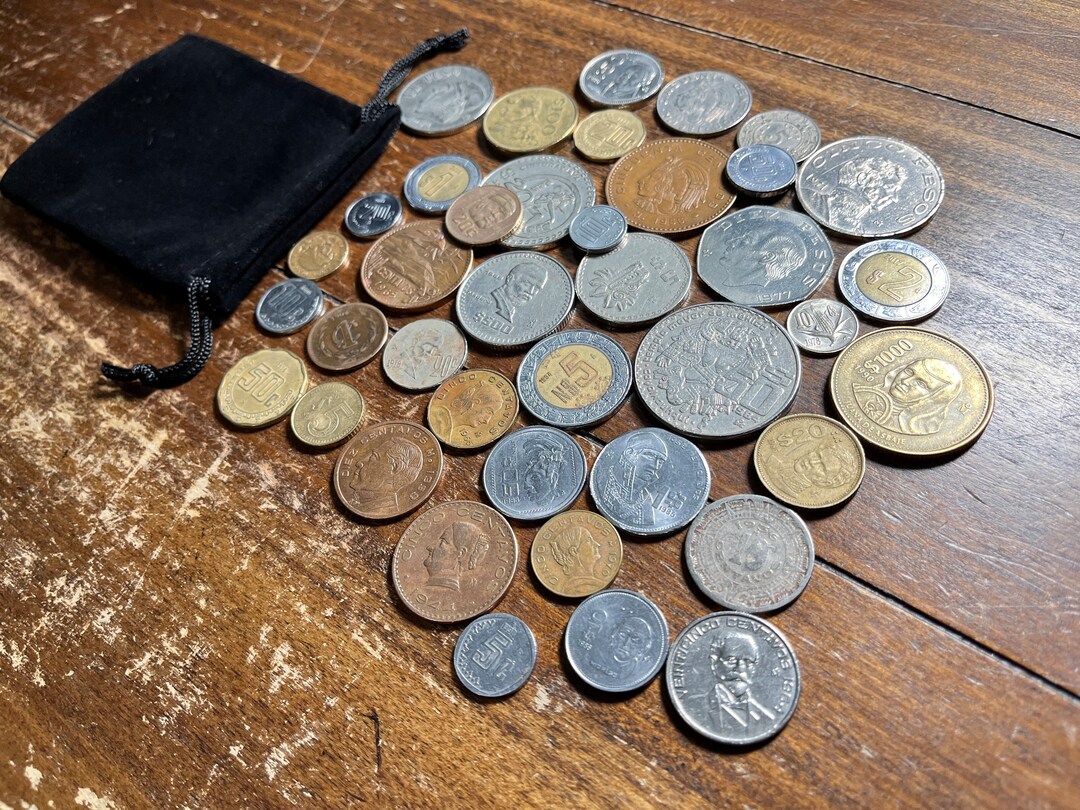 Stunning, One-of-a-kind 40 Unique Mexican Coin Set With Pouch (with ...