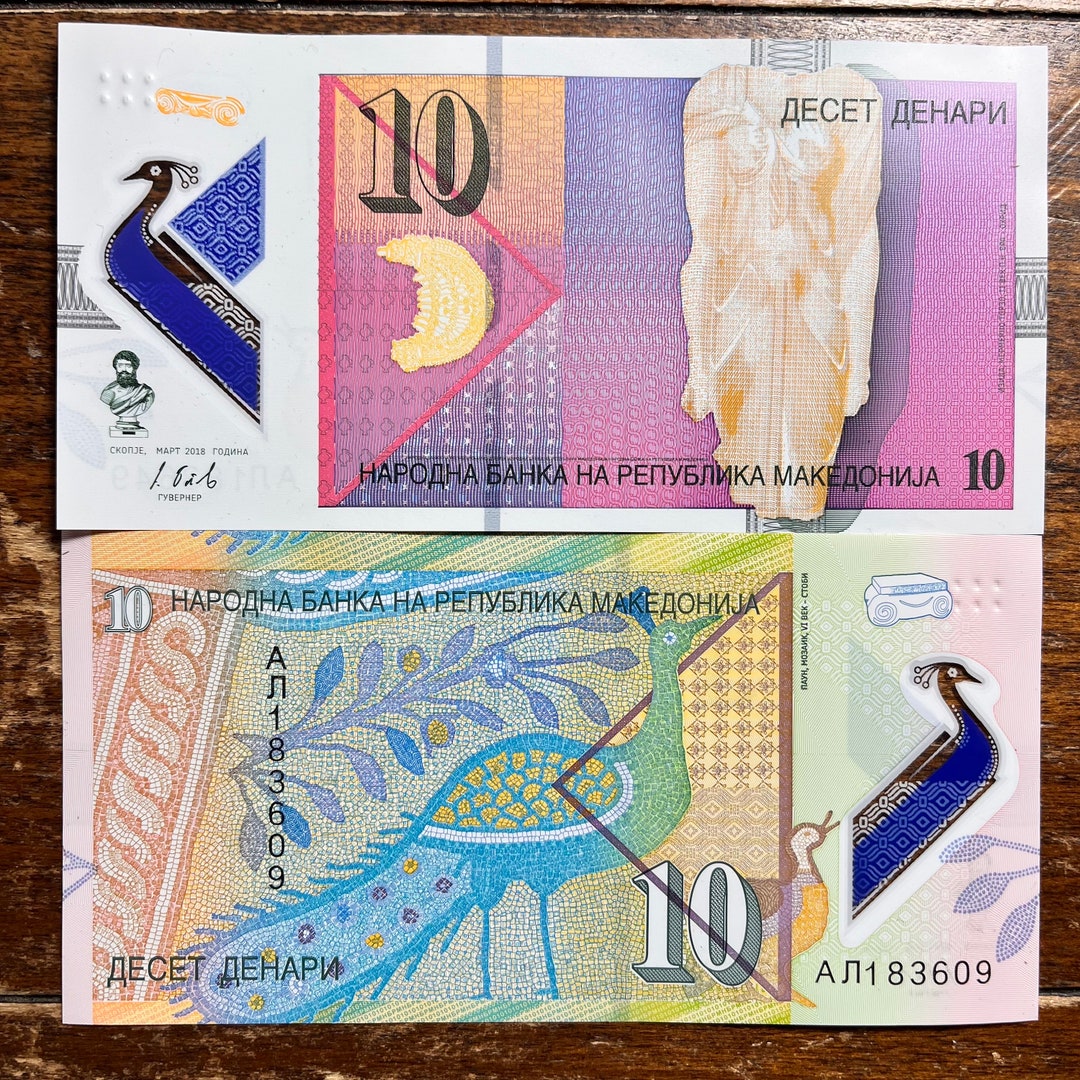 RARE Macedonian PEACOCK Banknote—mint Condition/free Shipping! - Etsy