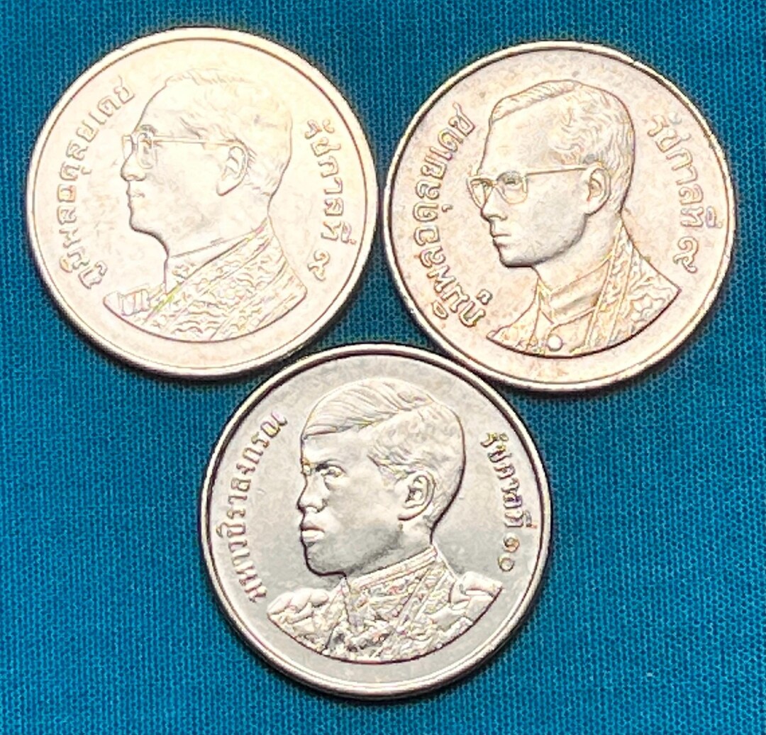 THAILAND Coin Trio—three Different Thai Kings Featured With Optional ...