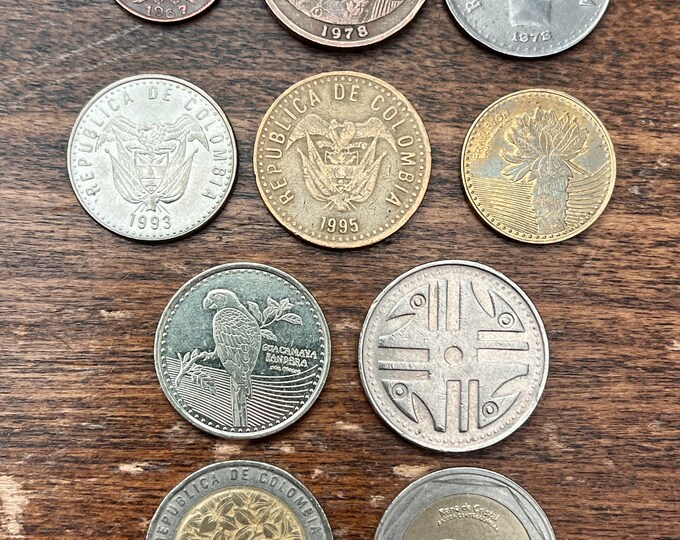 10 Unique Colombian Coin Set1 Available/shipping Included - Etsy