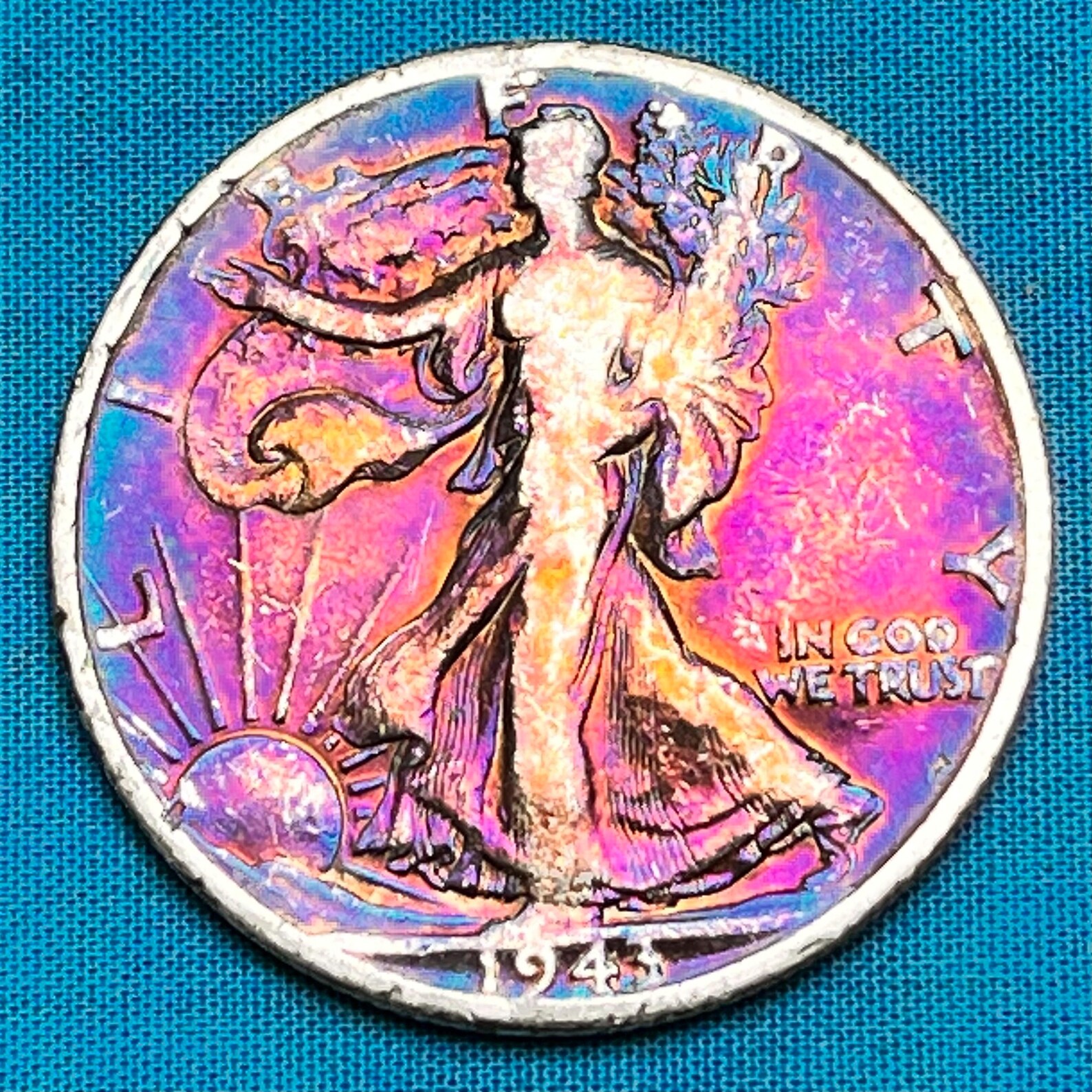 Inherited GORGEOUS One-of-a-kind NATURALLY Toned U.S. Walking Liberty ...