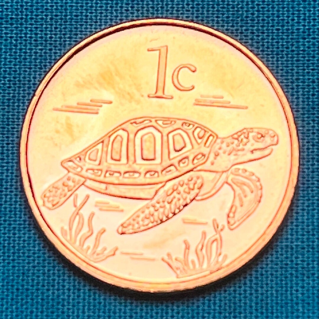 Brilliant, UNCIRCULATED Tokelau One-cent Coin Featuring SEA Turtle ...