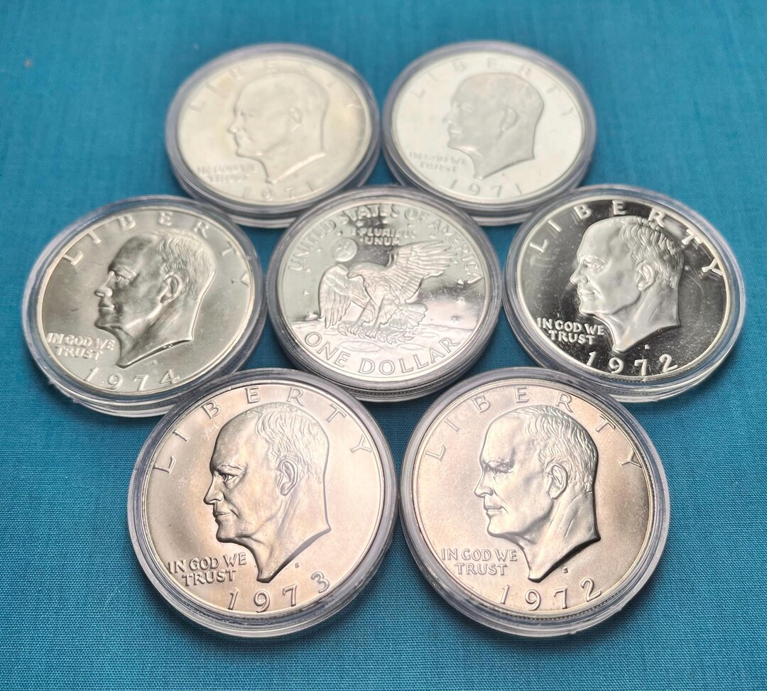 SILVER Eisenhower (“ike”) Large Dollar Coin in Capsule—choose Your Type ...