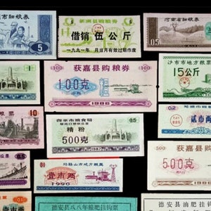 Chinese Rice Banknotes—vintage, Fun, Unique, Collectible, Colorful ...