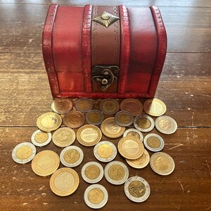 SPECIAL OFFER: Kids' Treasure Chest With 160 Bimetal Coins—limited ...