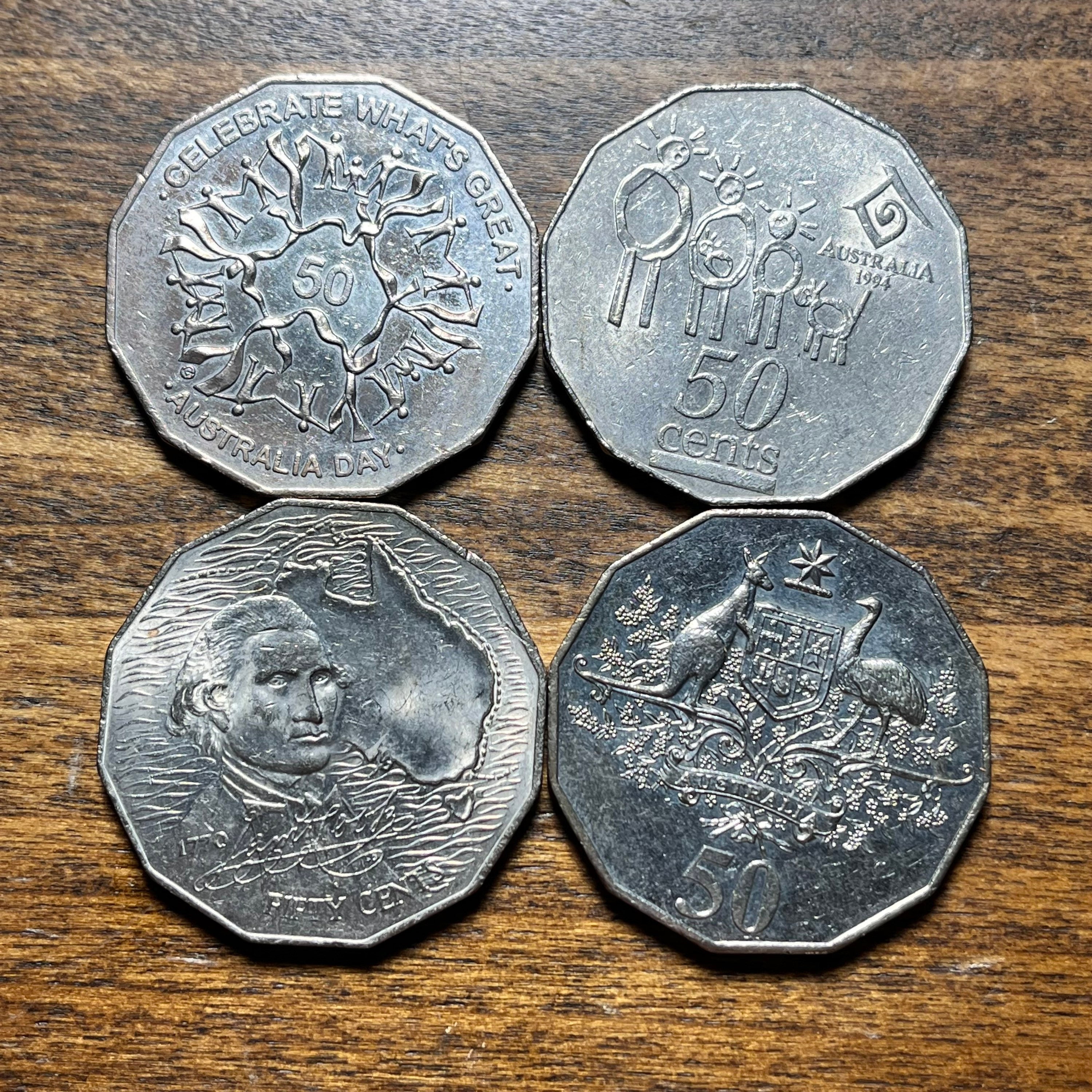Large AUSTRALIAN* Collectible 12-sided Half Dollars (4, 6, 8, or 10 ...