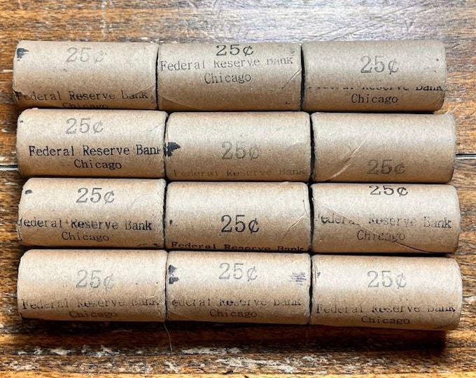 One Authentic Vintage Original Bank Wrapped (OBW) UNOPENED Penny Roll ...