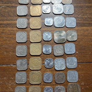 RARE Square World Coins—5 or 10 Unique Piece Sets! - Etsy