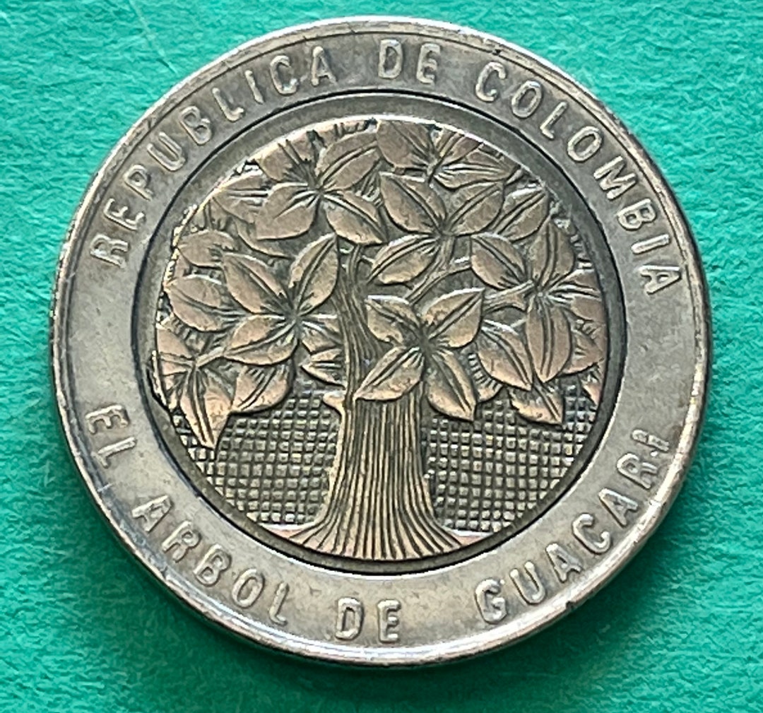ONE Colombian Majestic Guacari Tree Bimetal 500 Pesos Coin—limited ...