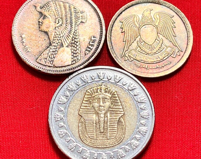 EGYPTIAN Commemorative Coin Trio— Pharaoh Tutankhaman (“king Tut ...