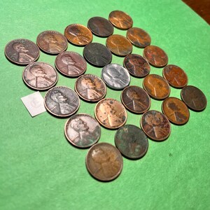 Lots of 25 Old, One-of-a-kind, Toned Wheat Pennies - Etsy