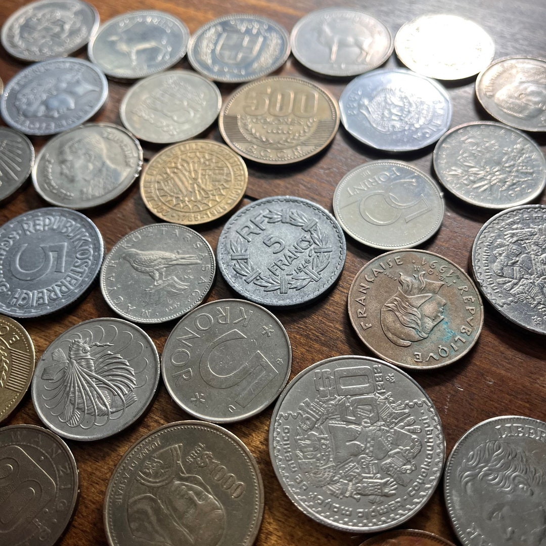Unique LARGE(R) World Coins—set of 5, 10, or 15 (read Details) - Etsy