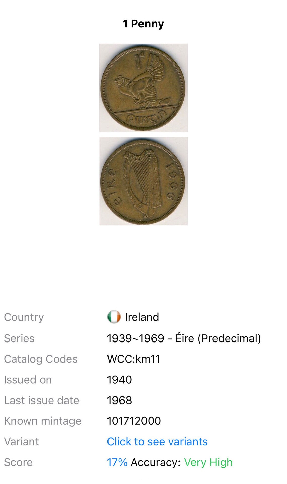 IRISH Hen and Chicks Large Bronze Penny—various Years/high Grade ...