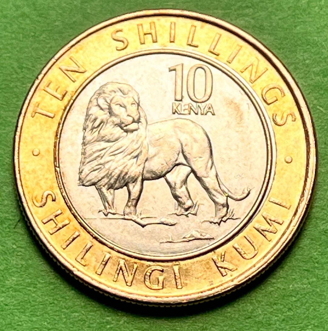 KENYAN Bimetallic LION Coin—single Yesr Issue/low Mintage, Shipping ...