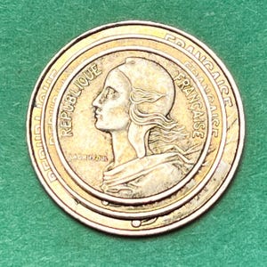FRENCH Republic 21st Century GOLDEN Coin Trio (5/10/20 Centimes ...