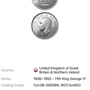 One SILVER British Shilling Coin Featuring Stylized LION and Monarch ...