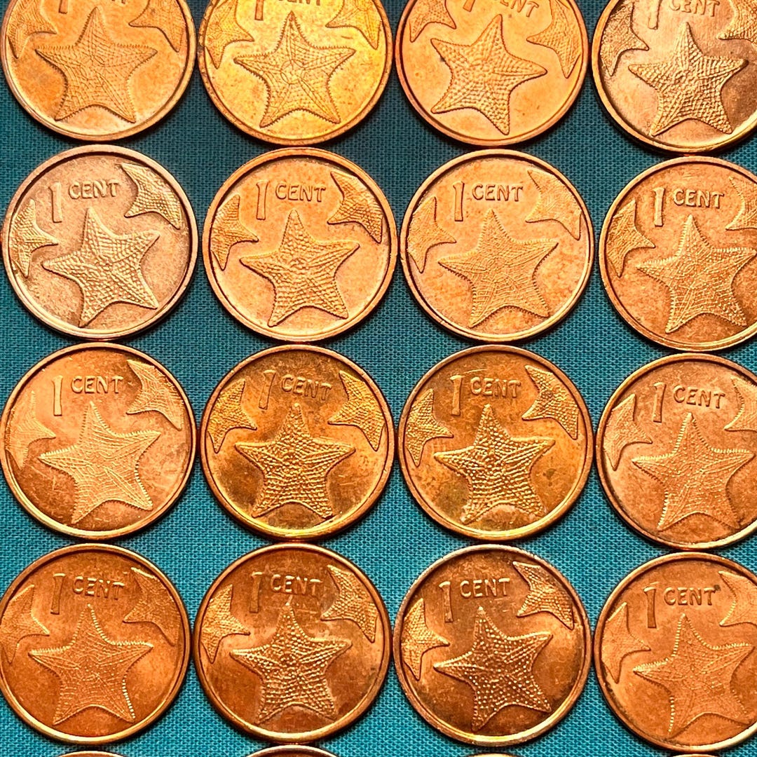 BAHAMAS Islands STARFISH Coins lot of 10magnetic/shipping Included - Etsy