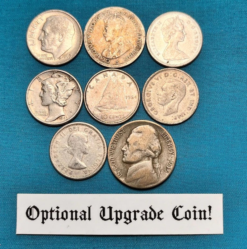 OLD World Coins (60+ Years, Including U.S.) With SILVER and Drawstring ...