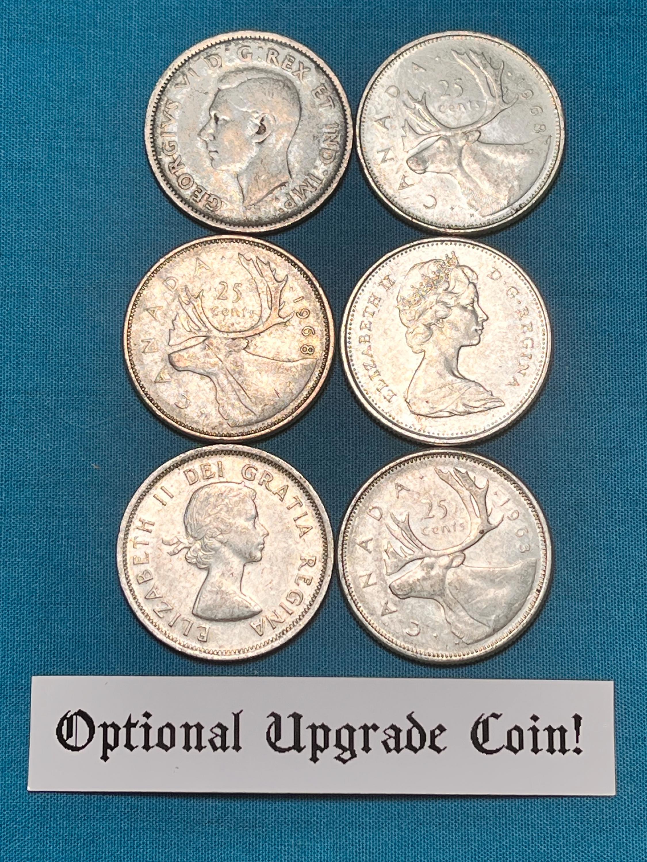 U.S. SILVER Six Sampler (35/40/90% Pieces) With Optional Canadian ...