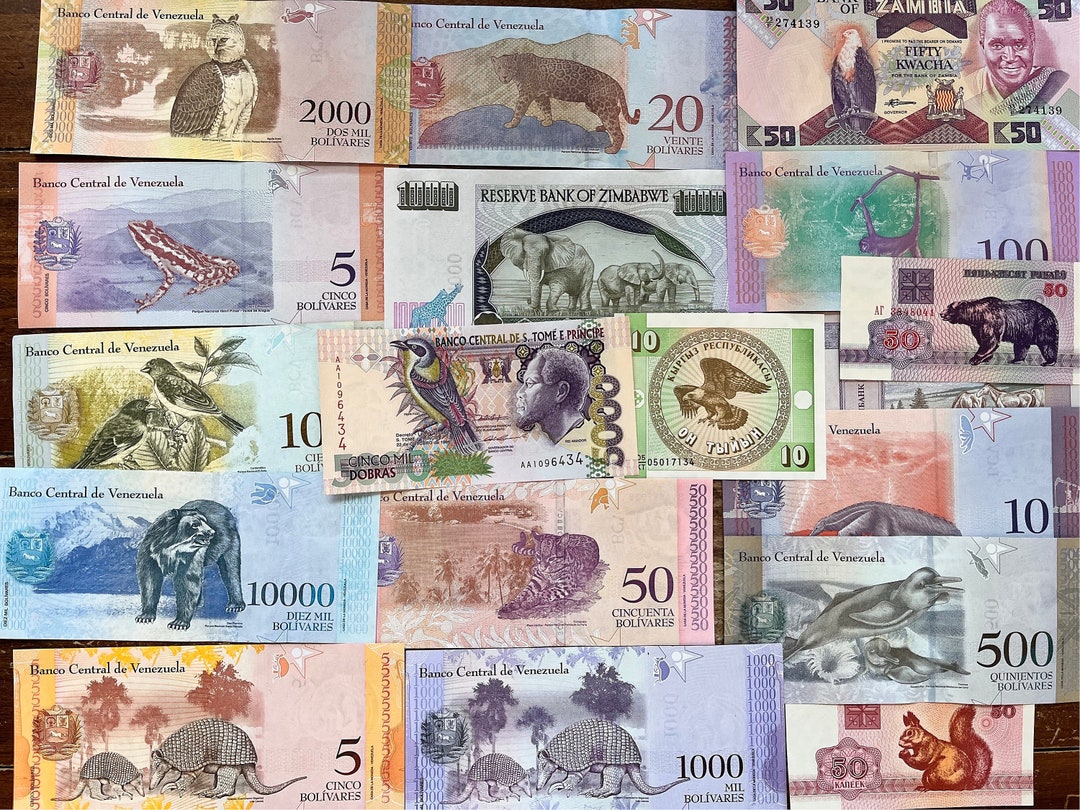 Animal Themed World Banknotes--fun, Collectible, Colorful, Crisp ...